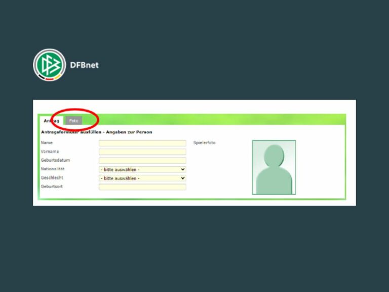 Neu: Optionaler Passbild-Upload bei der Antragstellung Online im DFBnet